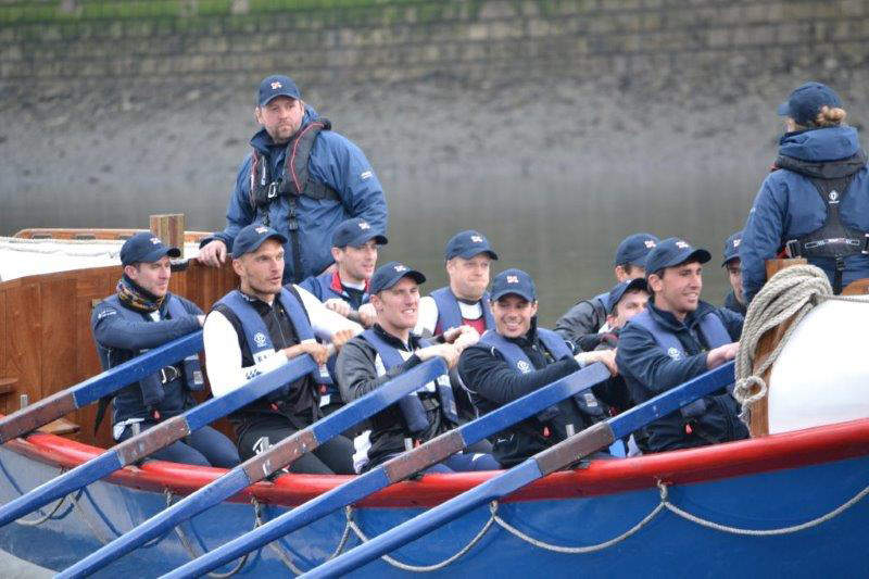 Crewsaver RNLI Historic Lifeboat row - University Boat Race coverage - MAA